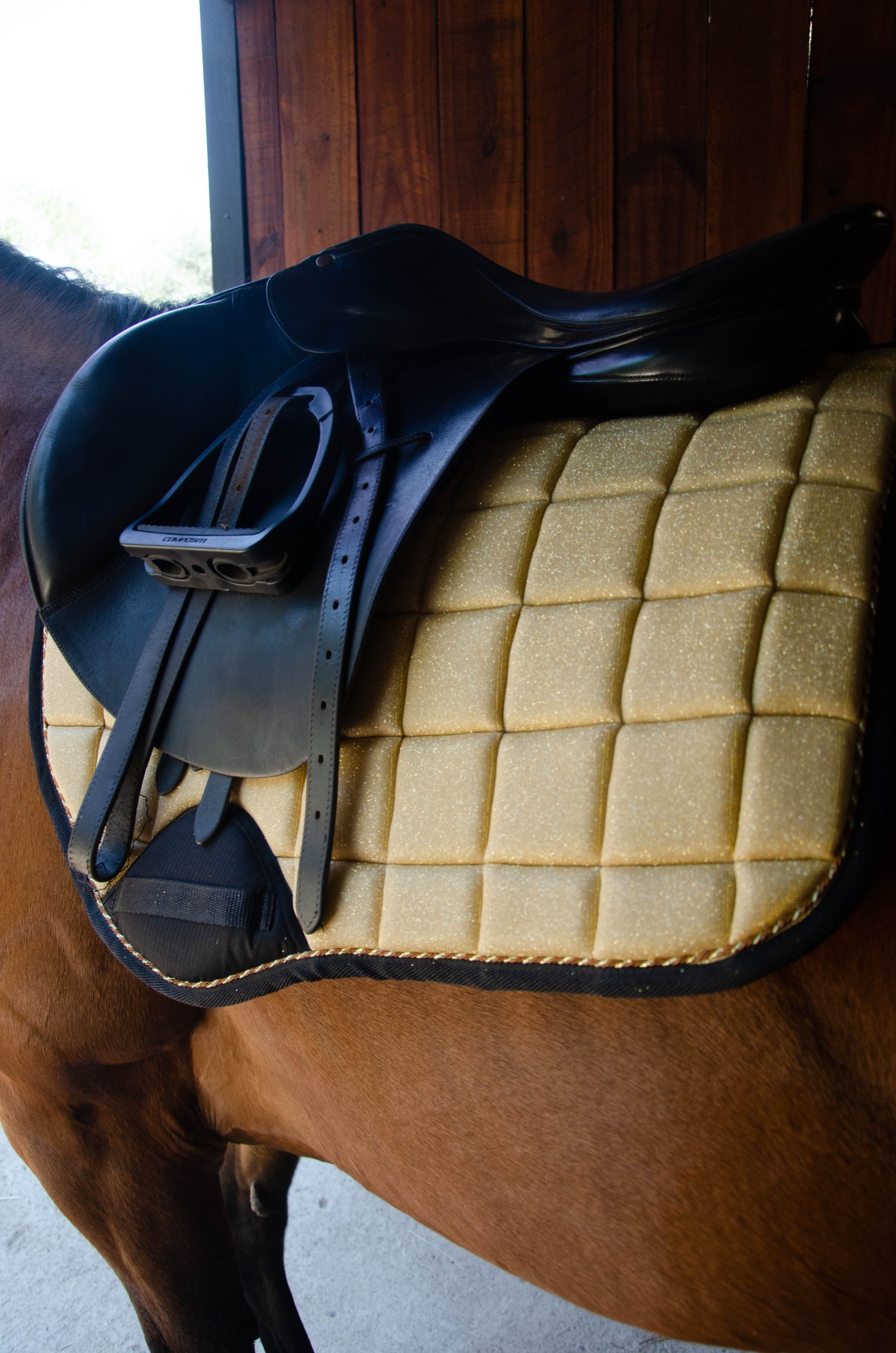 Gold Glitter GP Saddle Pad - Equidesignz