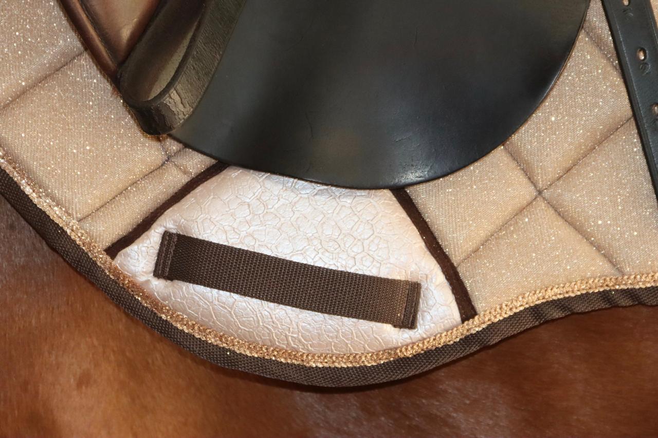 Rose Gold Glitter GP Saddle Pad - Equidesignz